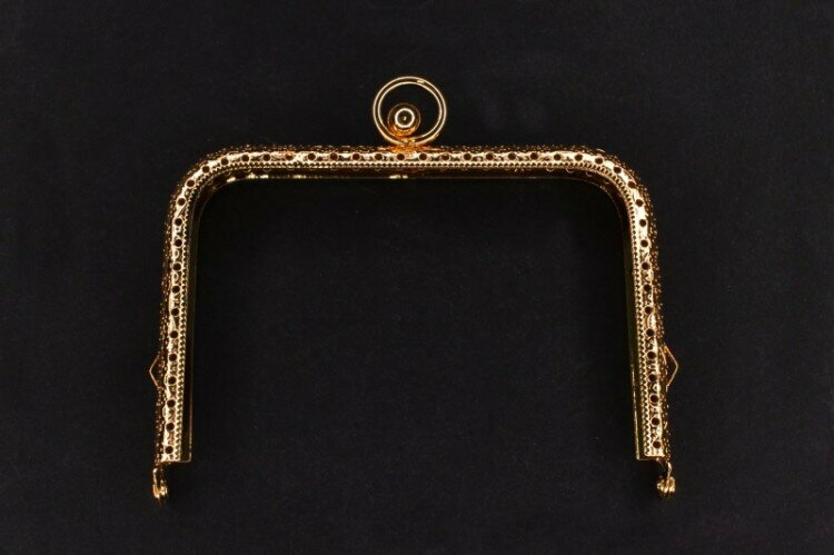 Фермуар (замок для сумочки) 110х95х12мм, цвет золото, железо, 1006-028, 1шт