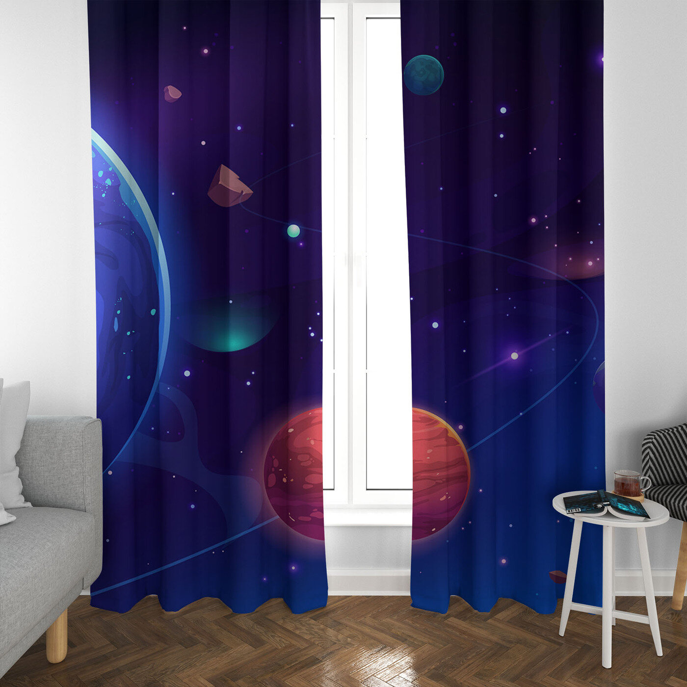 Фотошторы из габардина, 290х260см