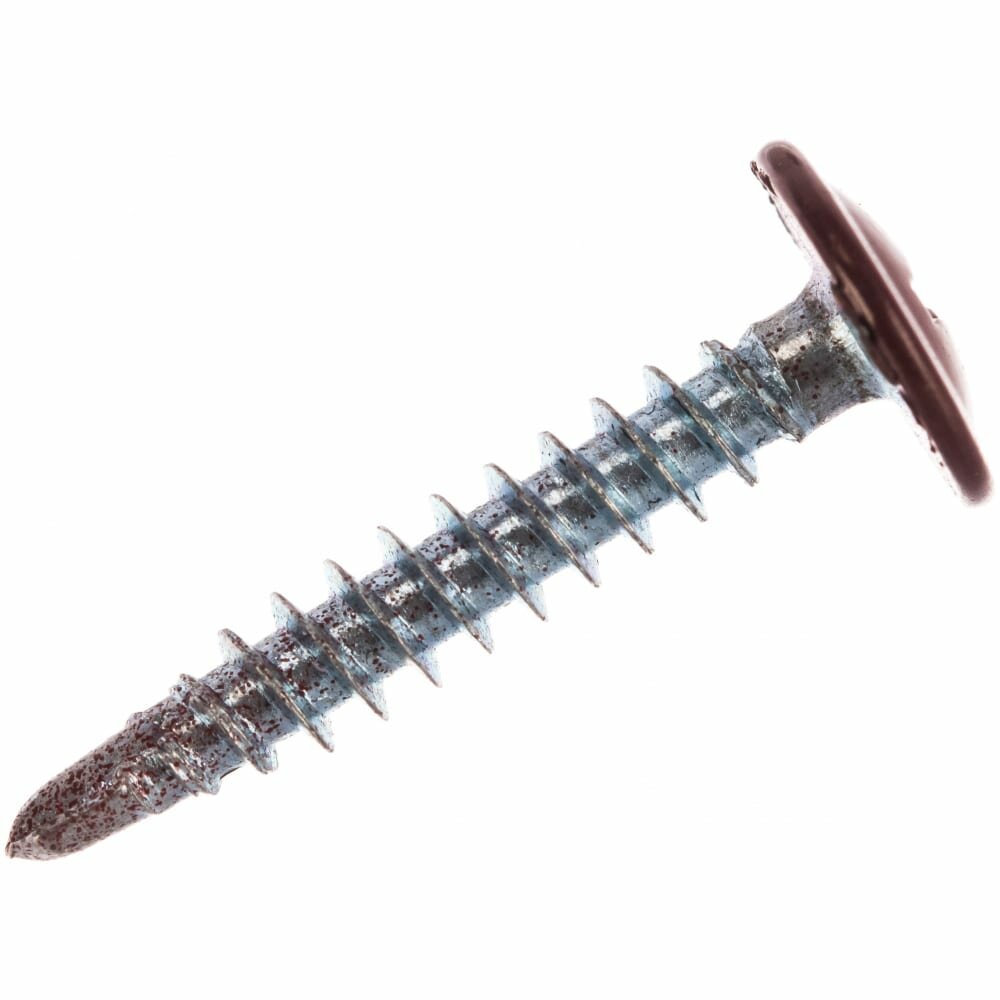 Саморез с прессшайбой Качественный крепеж красное вино 4,2х25 сверло 230 шт 0300313 КЧ полукруглая головка