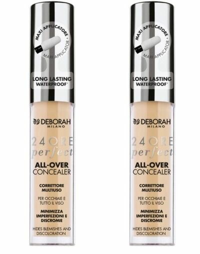 Корректор жидкий, Deborah Milano, 24 Ore Perfect All Over Concealer, тон 2.1 светлый, 5.5 г, 2 шт