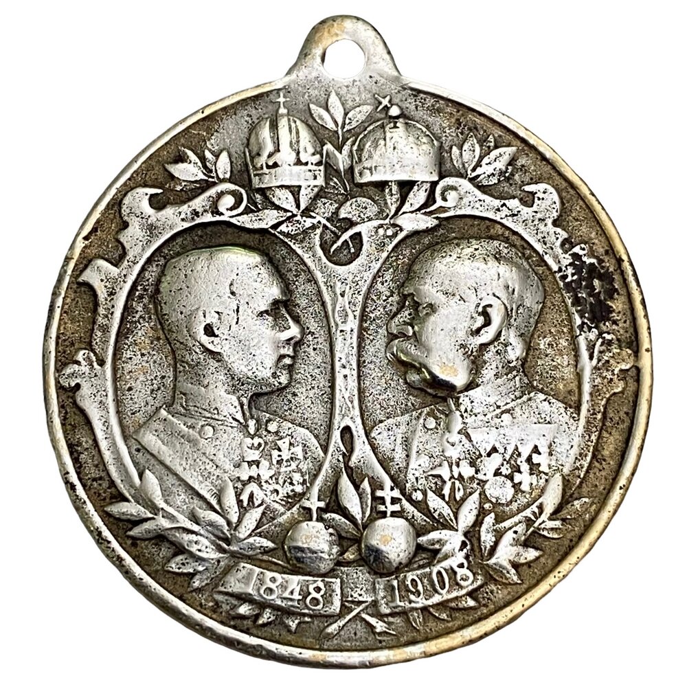 Австрия, памятная медаль "60 лет правления Франца Иосифа" 1908 г. (2)