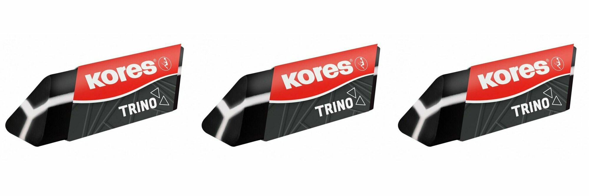 Kores Ластик "Trino" треугольный, 3 шт