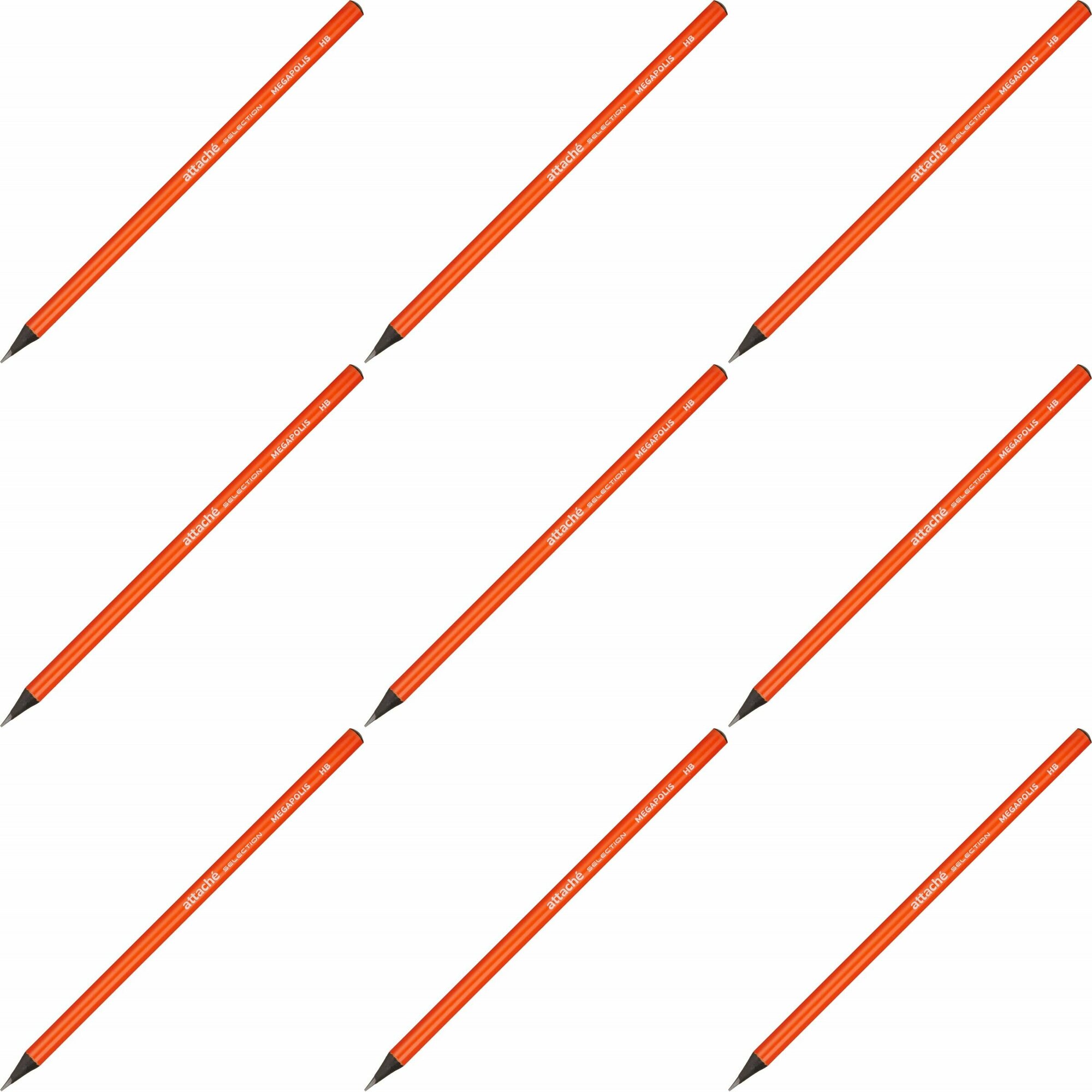 Attache Selection Карандаш чернографитный Megapolis HB, 9 шт