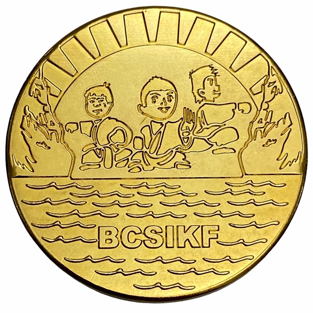 Настольная медаль " Международный чемпионат по карате среди детей" Россия Челябинск 2004 г.