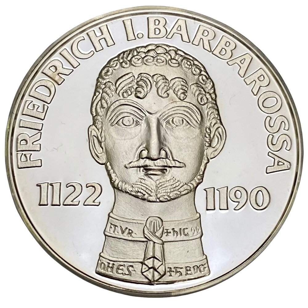 Настольная медаль "Фридрих I Барбаросса" 1992 г.