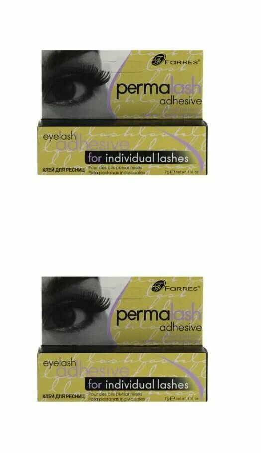 Farres cosmetics Клей для ресниц белый, 7 г 2 шт