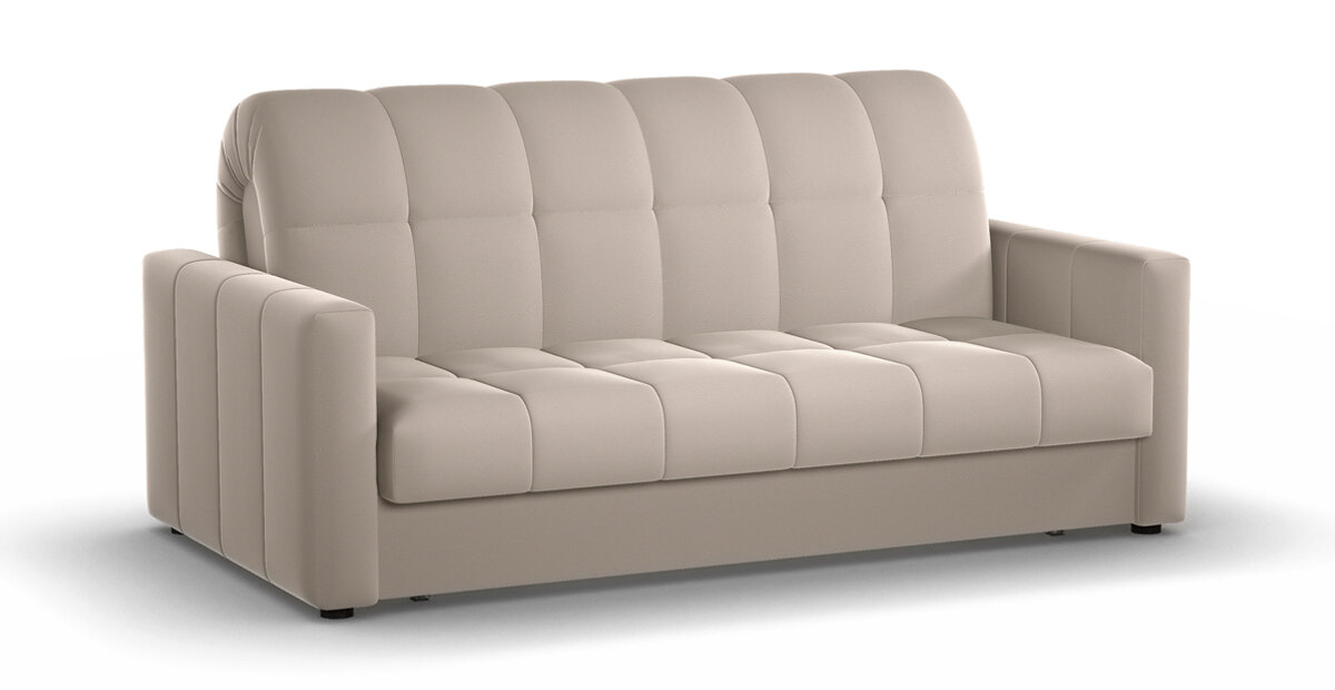 Прямой диван Цвет Диванов Инсбрук NEXT 155 K-2 190 прямой Серо-бежевый c механизмом c ящиком