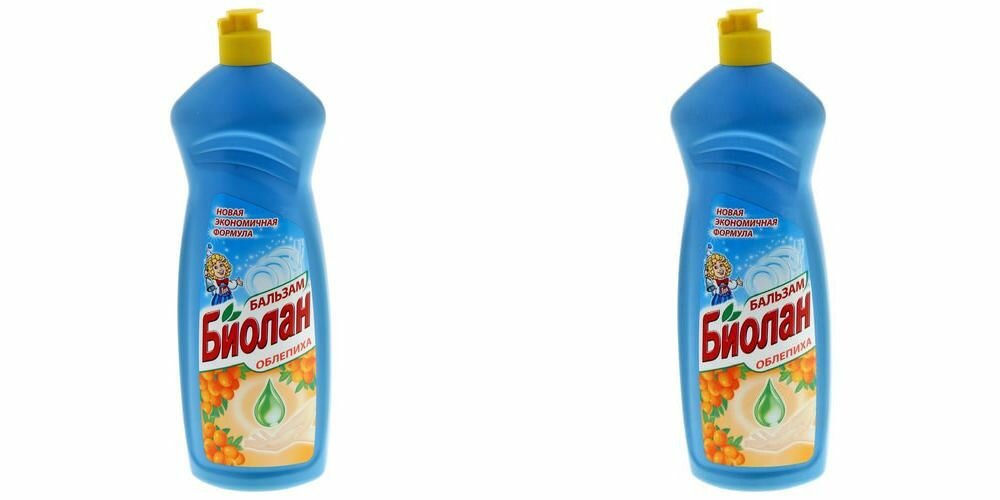Биолан Средство для мытья посуды Бальзам Облепиха, 900 г,2шт