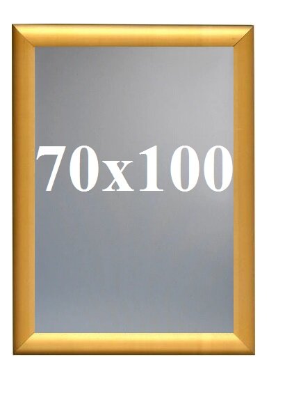 Рамка 70*100 алюминий Клик Золото 25мм