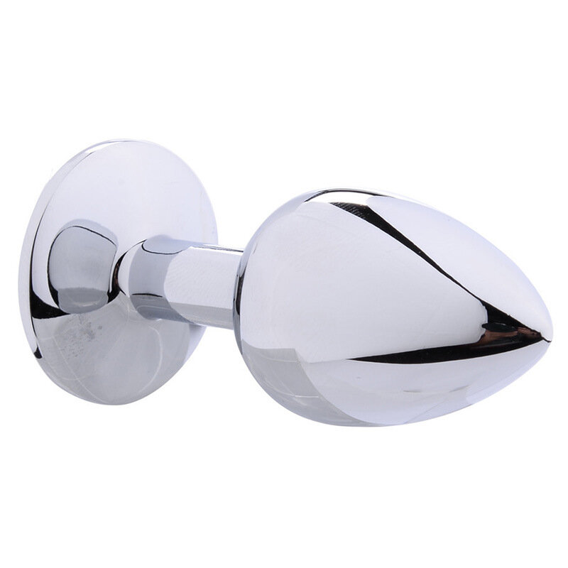 Анальная пробка для пар, товары для взрослых,18+, для женщин, для мужчин, размер М, с кристаллом, пробка анальная металлический