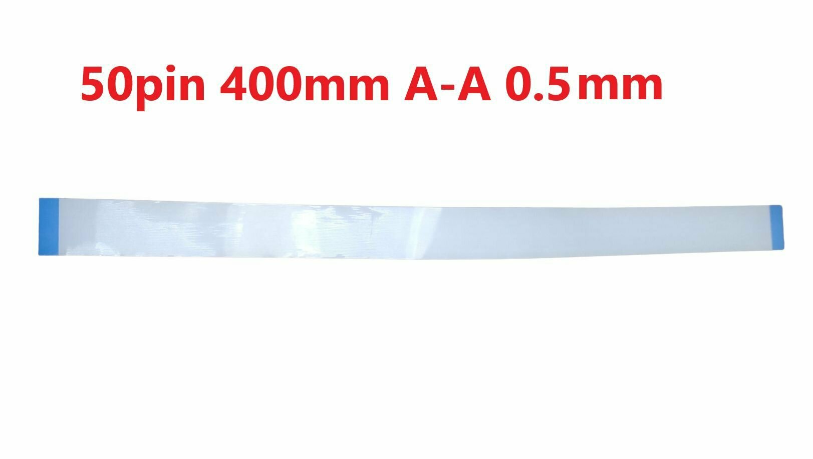Шлейф FFC 50-pin Шаг 0.5mm Длина 40cm Прямой A-A AWM 20624 80C 60V VW-1