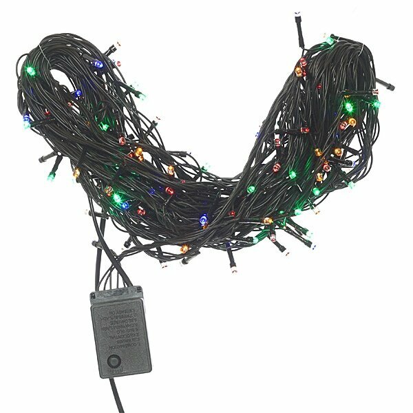 Электрогирлянда"Зимняя сказка", L14,5 м, (140 разноцветных LED, 5,5W, 8 реж. свеч