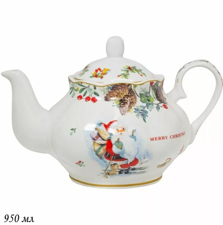 Чайник новогодний 950мл Фарфор 205-328 118-205-328