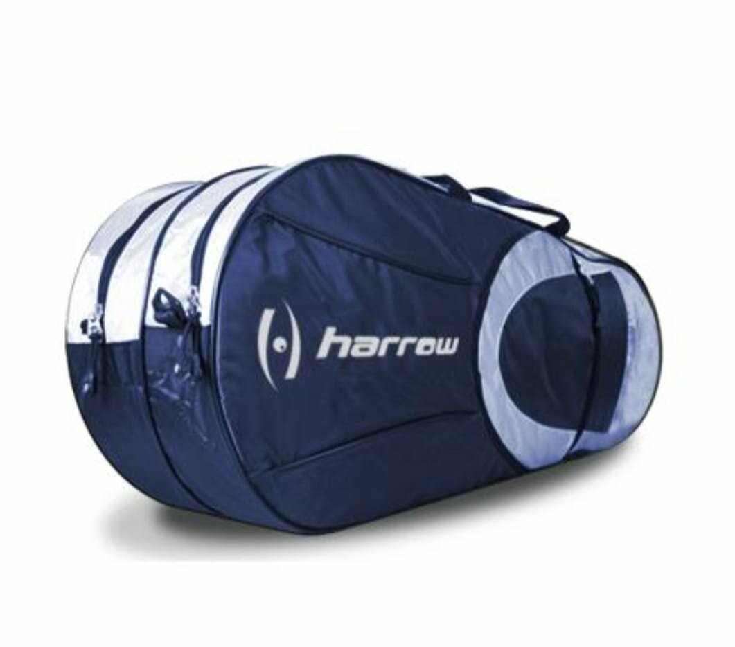 Сумка для сквоша 6 Racquet Bag , with Shoulder Straps, Navy/White