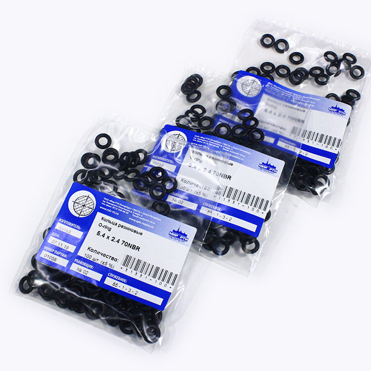 Кольца резиновые уплотнительные (O-ring) 5.4х2.4 70NBR (упаковка 100 шт. ±5%)