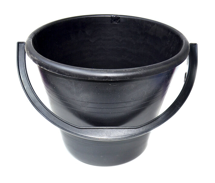 6 x Ведро 8л пл. черное Пластмасса Платорг (Комплект из 6 штук)