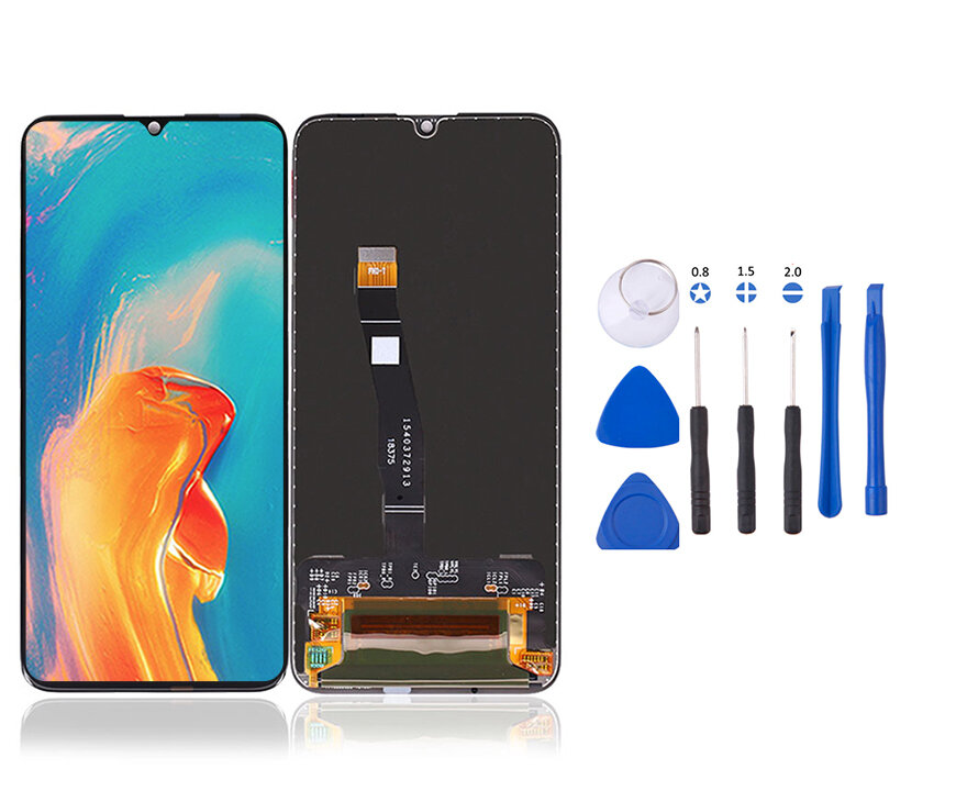 Дисплей (экран) для Huawei P Smart 2019 с тачскрином (черный) с комплектом для установки