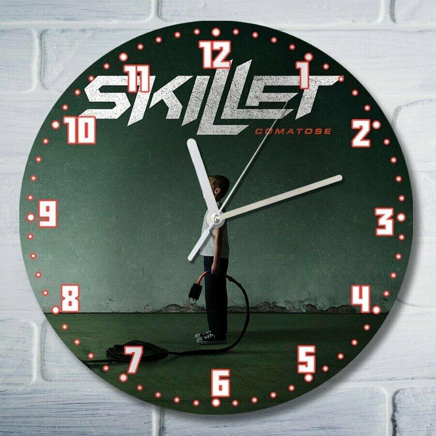Настенные часы УФ с рисунком музыка Skillet - 3822