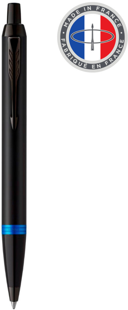 Ручка шариковая Parker IM Vibrant Rings K315 (CW2172941) Marine Blue PVD M синие чернила подарочная коробка