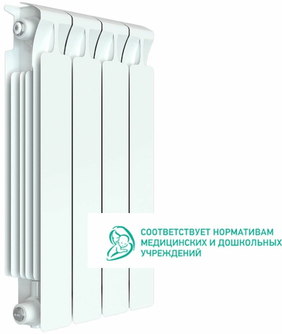 Рифар Монолит радиатор биметаллический 3/4" 500 мм (4 секций)