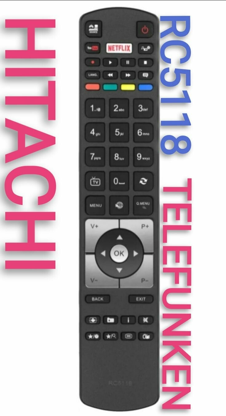 Пульт RC5118 для HITACHI/TELEFUNKEN телевизора /RC-5118
