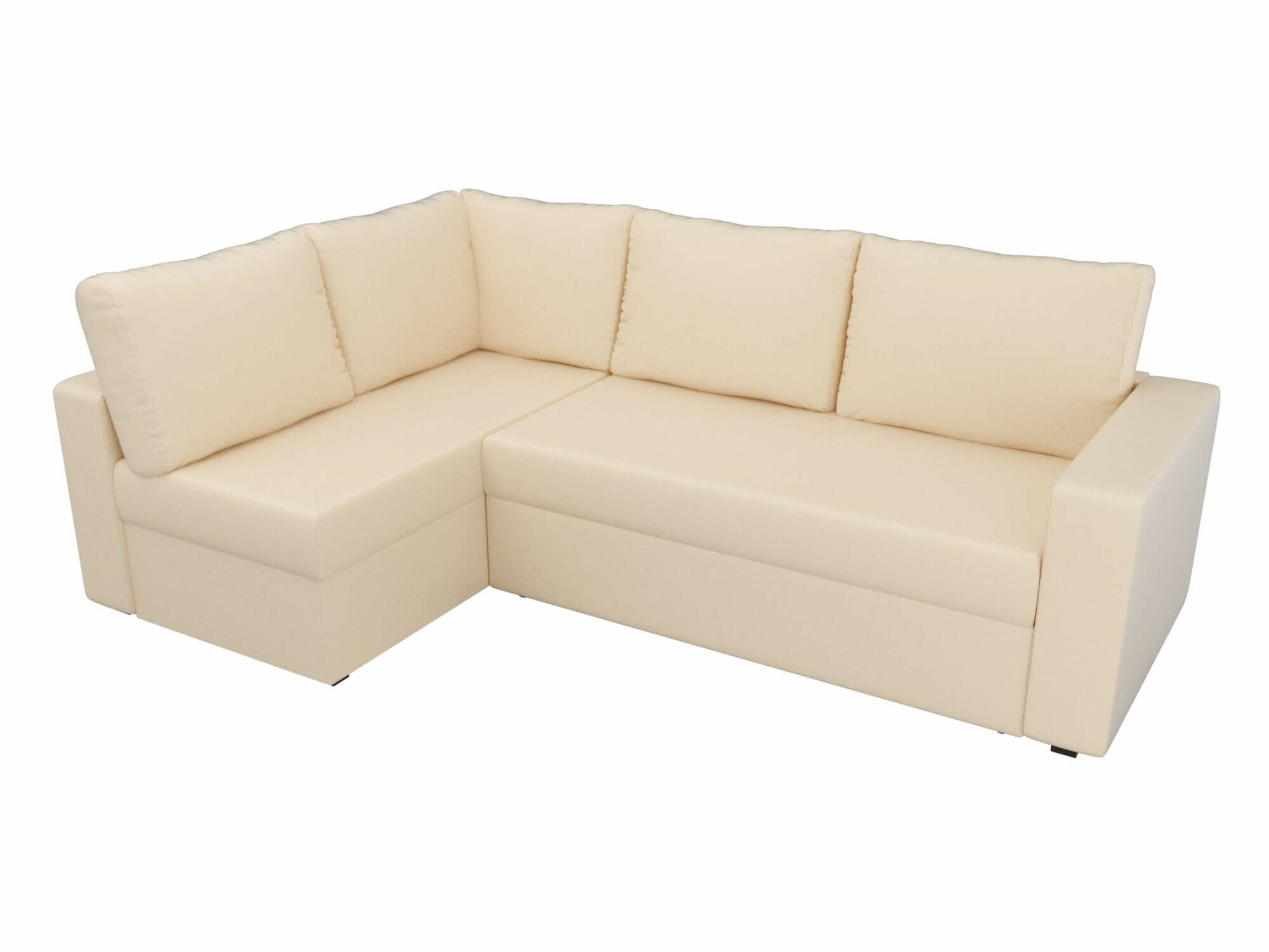 Artum Угловой диван Оливер эко кожа бежевый левый