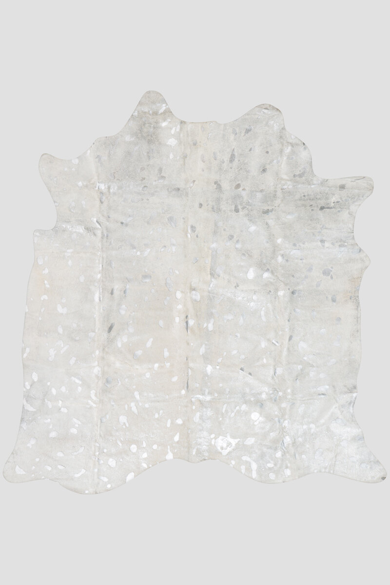 Натуральная шкура коровы 1,94 на 2,04 м серая Хай-тек