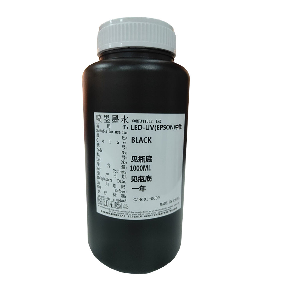 Средние УФ чернила для УФ печатных голов Epson Черный (black) 1L