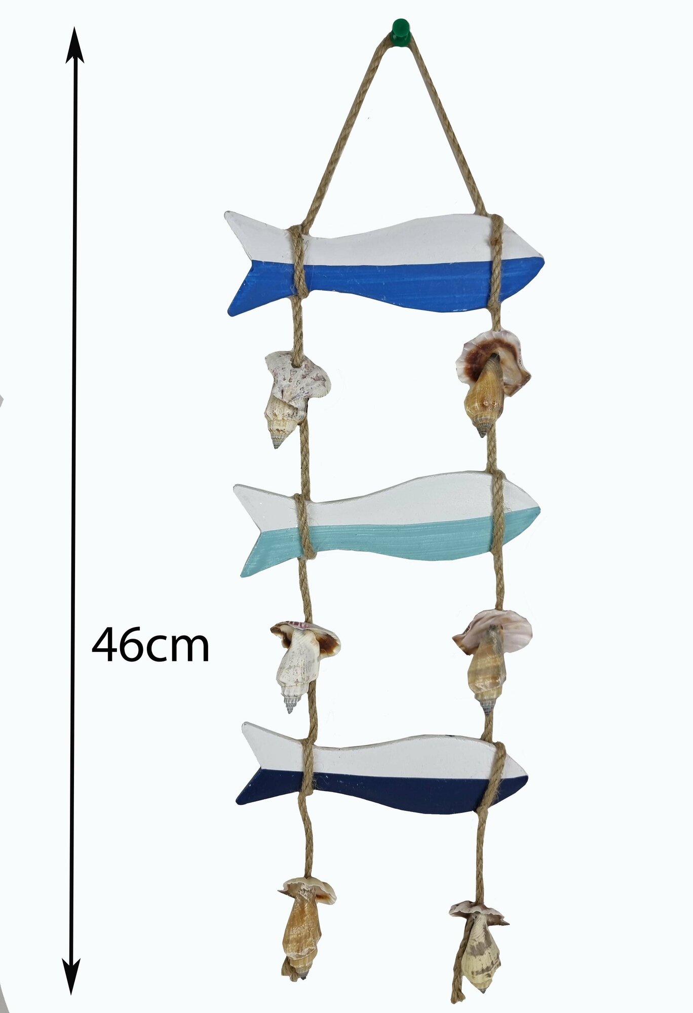 Подвеска Рыбки и Ракушки высота 46 см Морской декор