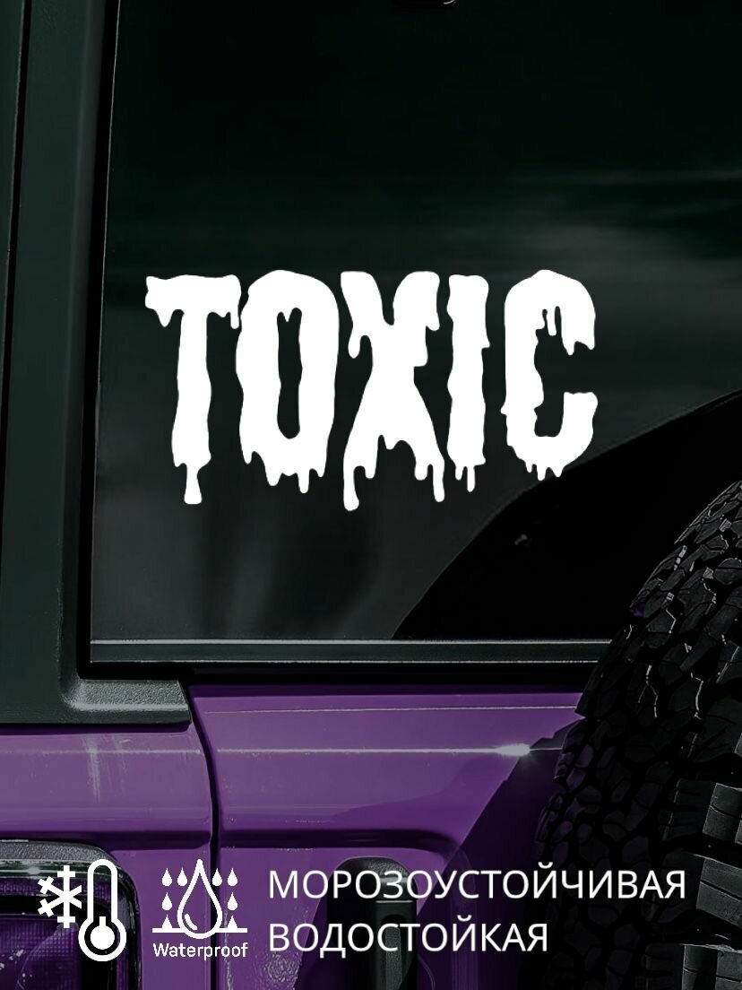Наклейка на авто / капот / крыло/ окно / двери TOXIC токсик