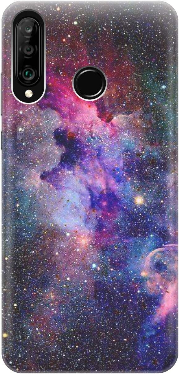 Силиконовый чехол на Honor 20 Lite, 20s, Huawei P30 Lite, Хуавей П30 Лайт, Хонор 20 Лайт, 20s с принтом "Открытый космос"