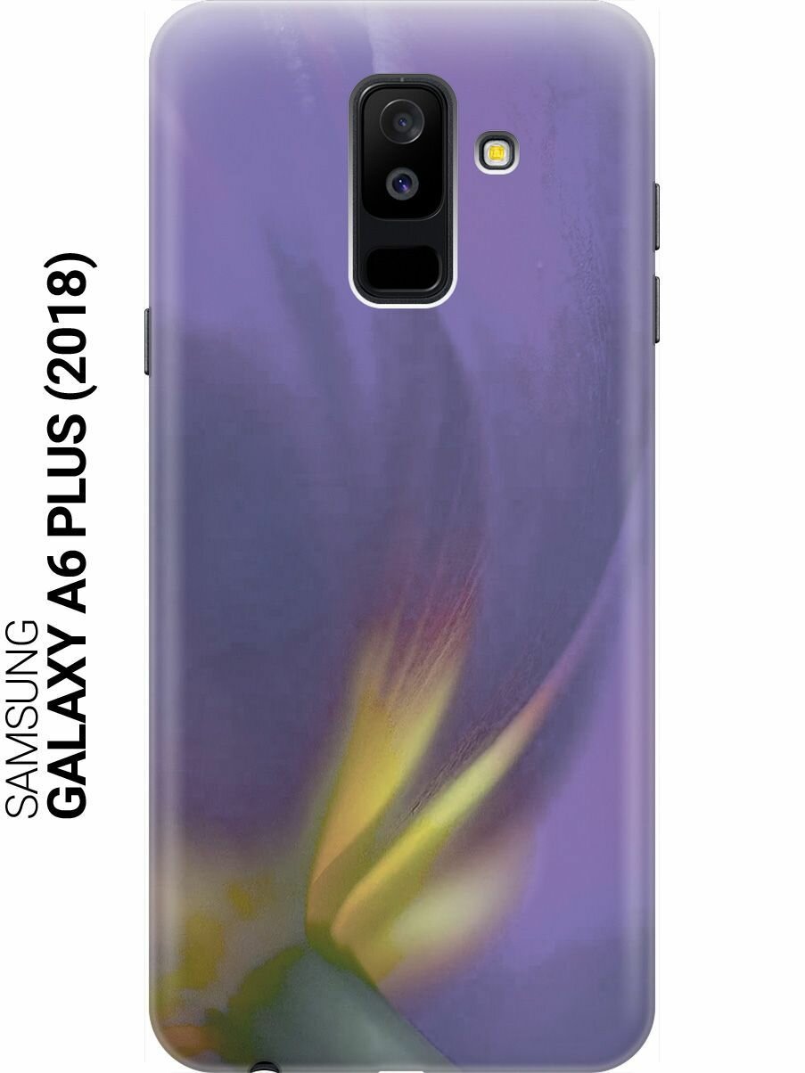 Силиконовый чехол на Samsung Galaxy A6+ (2018), Самсунг А6 Плюс 2018 с принтом "Фиолетовая фиалка"