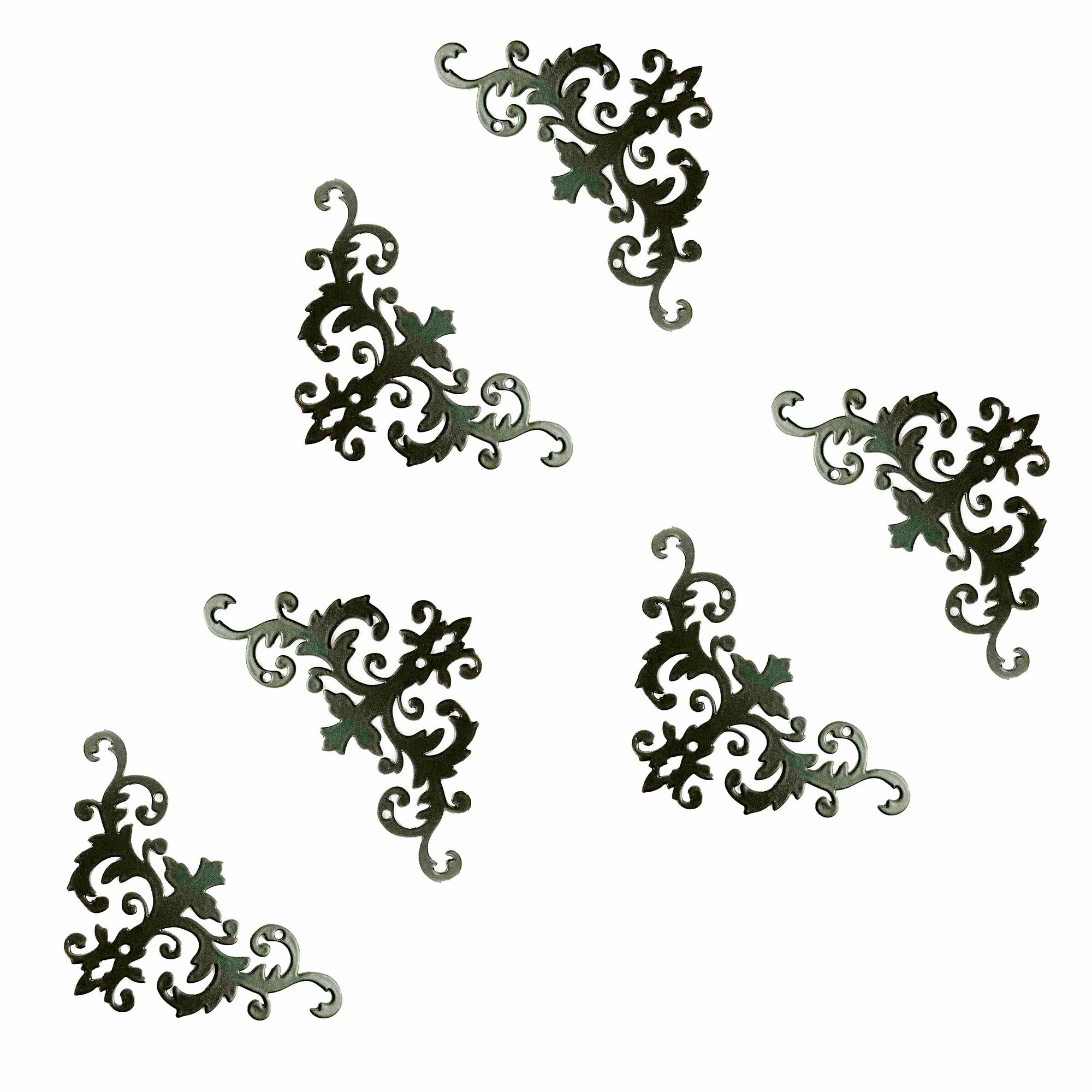 Накладка мебельная декоративная NOEZ У01-61 черный матовый (3 упаковки 6 штук)