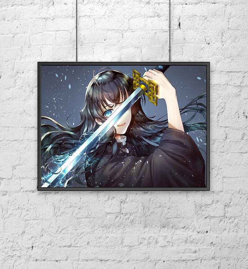 Постер для интерьера на стену (30х40 см). Аниме Истребитель Демонов (Kimetsu no yaiba) Муичиро Токито (Muichirou Tokito) / постер, постеры, плакат, плакаты, плакаты аниме, плакат аниме, постер 30х40