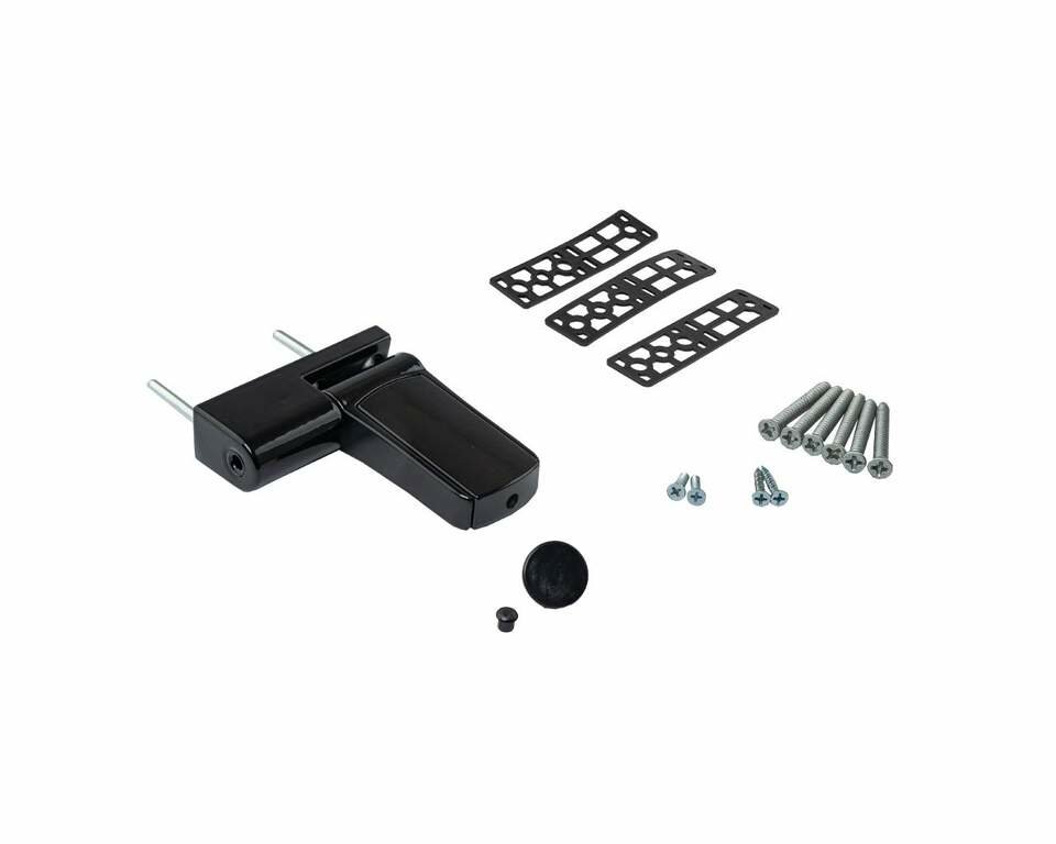 Петля дверная регулируемаяуемая 3-D 90 мм (14-19.5 мм) на 90 кг, черная RAL9005