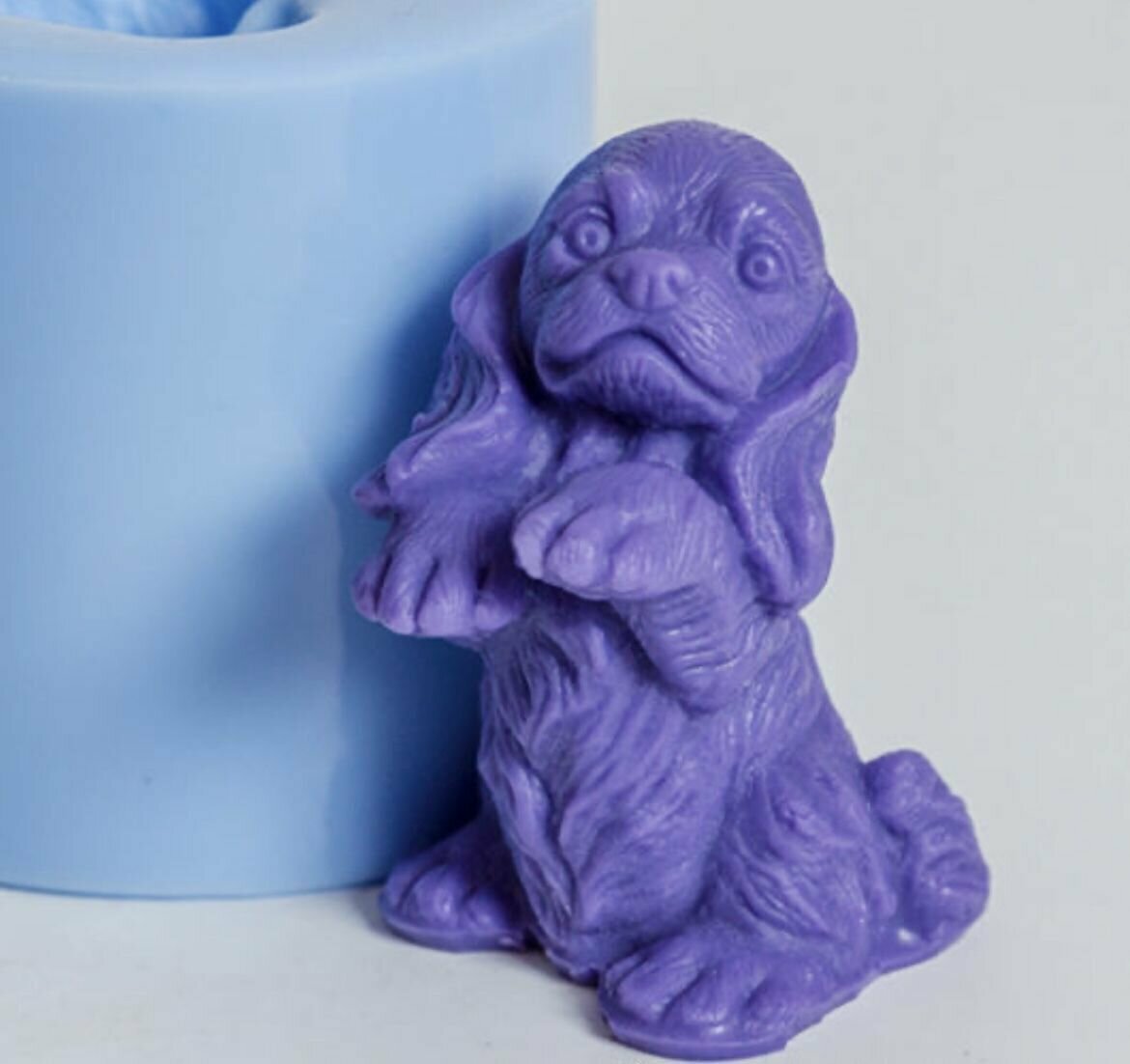 Силиконовая форма для мыла Маленький пес №2 3D, формы для гипса, свечей 1 шт 5х3,5х2,5см