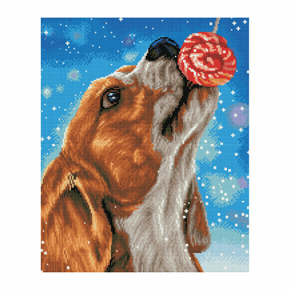 Алмазная мозаика ТРИ совы "Сладкая жизнь", 40*50см, холст, картонная коробка с пластиковой ручкой, 360938