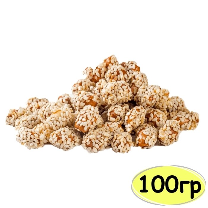 Медовый миндаль жареный с кунжутом 100 гр, Вегетарианский продукт, Vegan