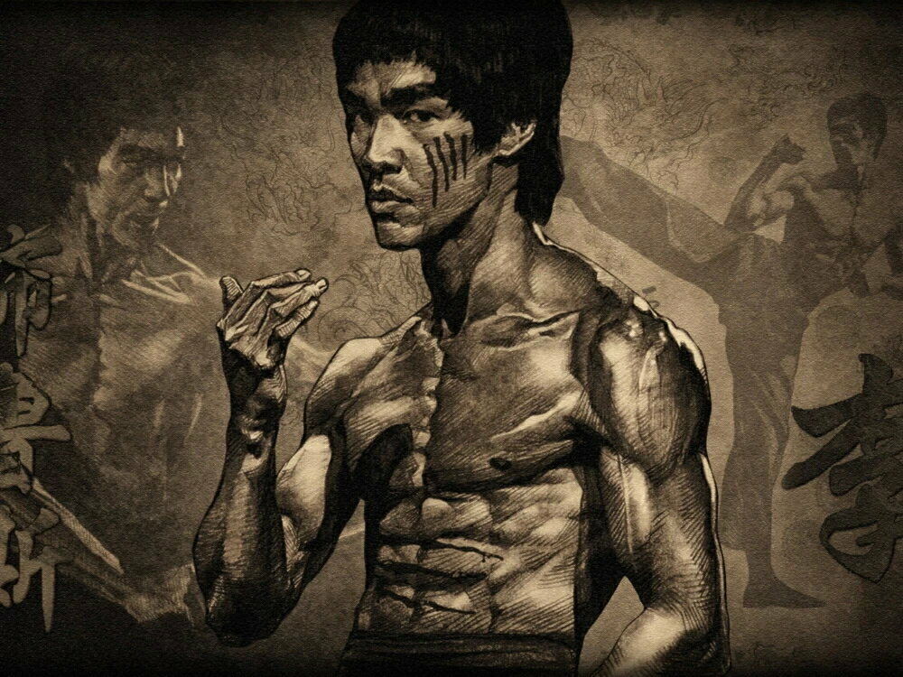 Плакат, постер Брюс Ли, Bruce Lee на бумаге, размер 30х42см