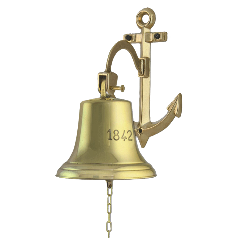 Колокол корабельный на кронштейне диаметр 18 см. AL-80-371-AP