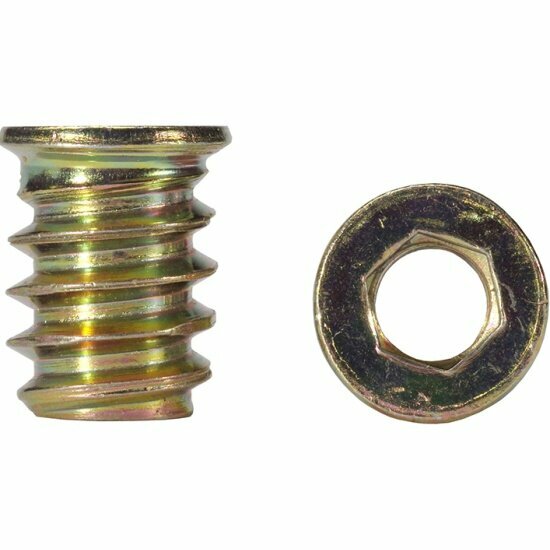 Резьбовая втулка с буртиком Woodwork 990.10.20, M10 L=20, 100 шт.