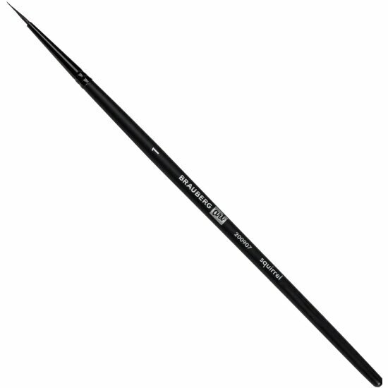 Кисть художественная профессиональная Brauberg ART CLASSIC, белка, круглая, № 1, короткая ручка