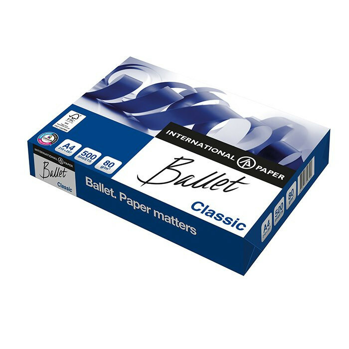 Бумага "BALLET CLASSIC" А4 500л. (80г/м2, белизна CIE 153%) (Светогорский ЦБК). Количество в наборе 2 шт.