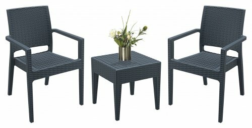 Комплект пластиковой мебели Siesta Balcony Set Miami Ibiza Антрацит