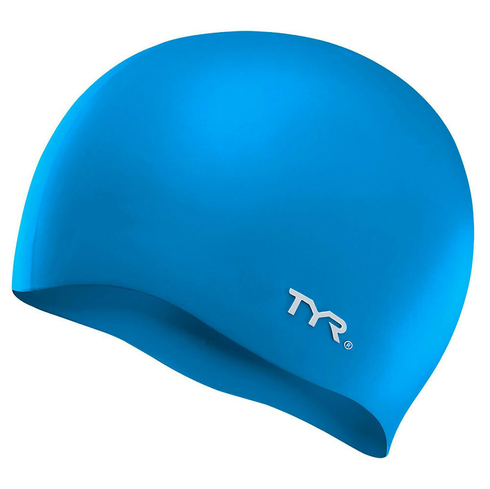 Шапочка для плавания Tyr Wrinkle Free, силикон, синий, унисекс