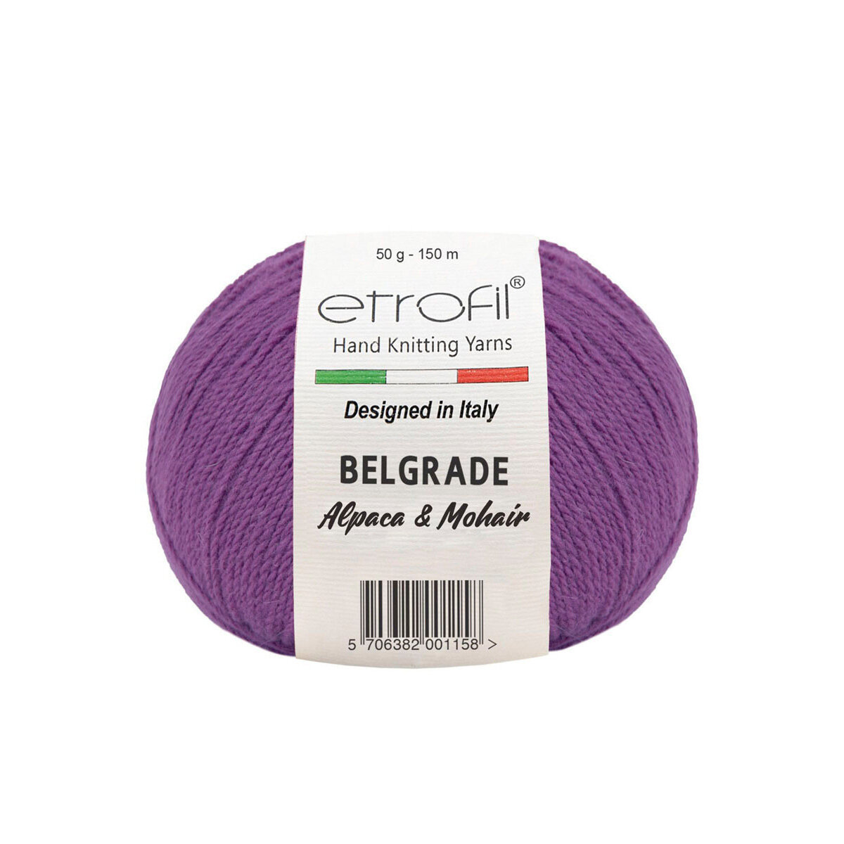 Пряжа для вязания Etrofil 'BELGRADE' 50г, 125м (кид мохер, альпака, полиамид, вискоза) (70614 фиолетовый), 10 шт