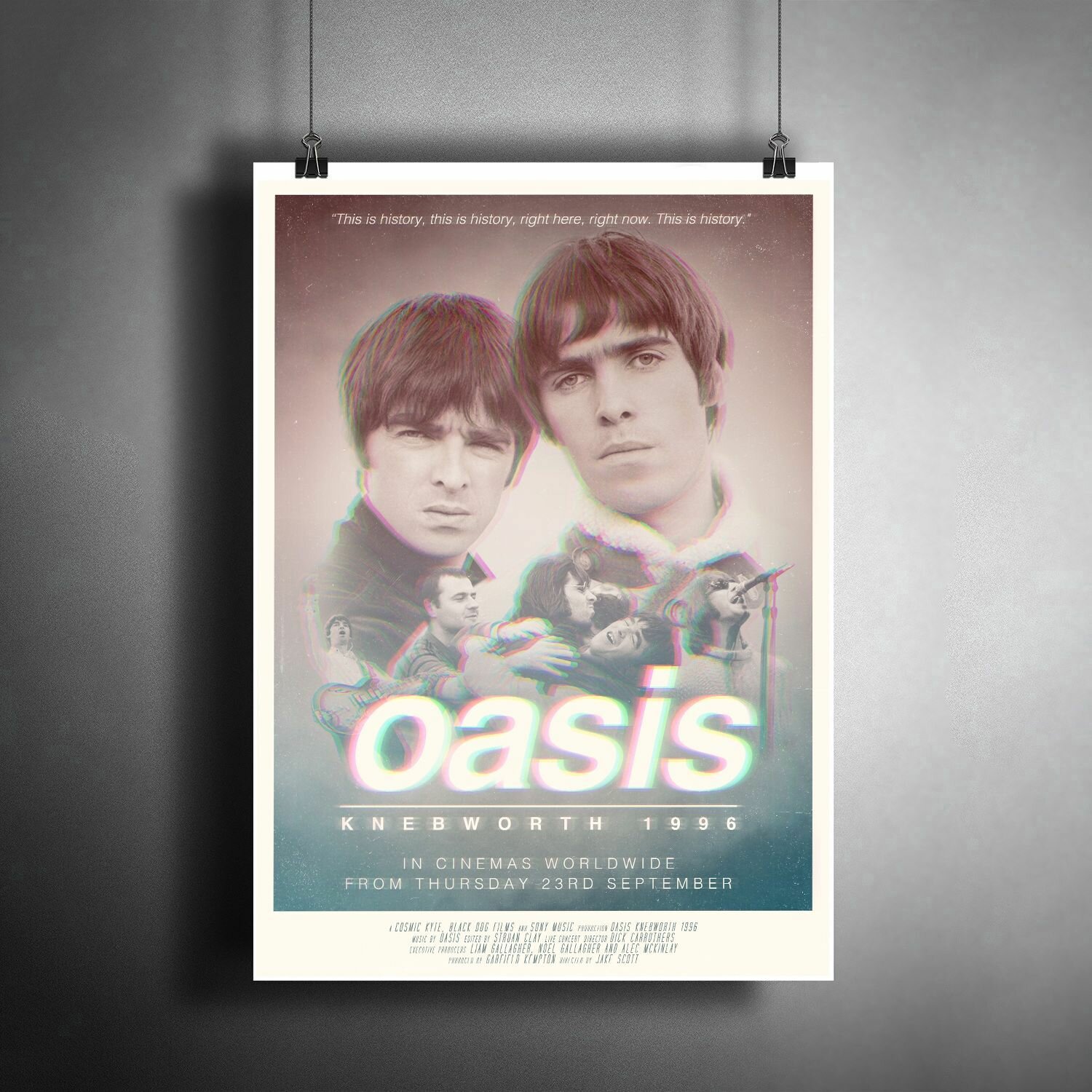 Постер плакат "Группа Oasis. Ноэл Галлахер, Оазис" / Декор для дома, офиса, комнаты, квартиры, детской A3 (297 x 420 мм)