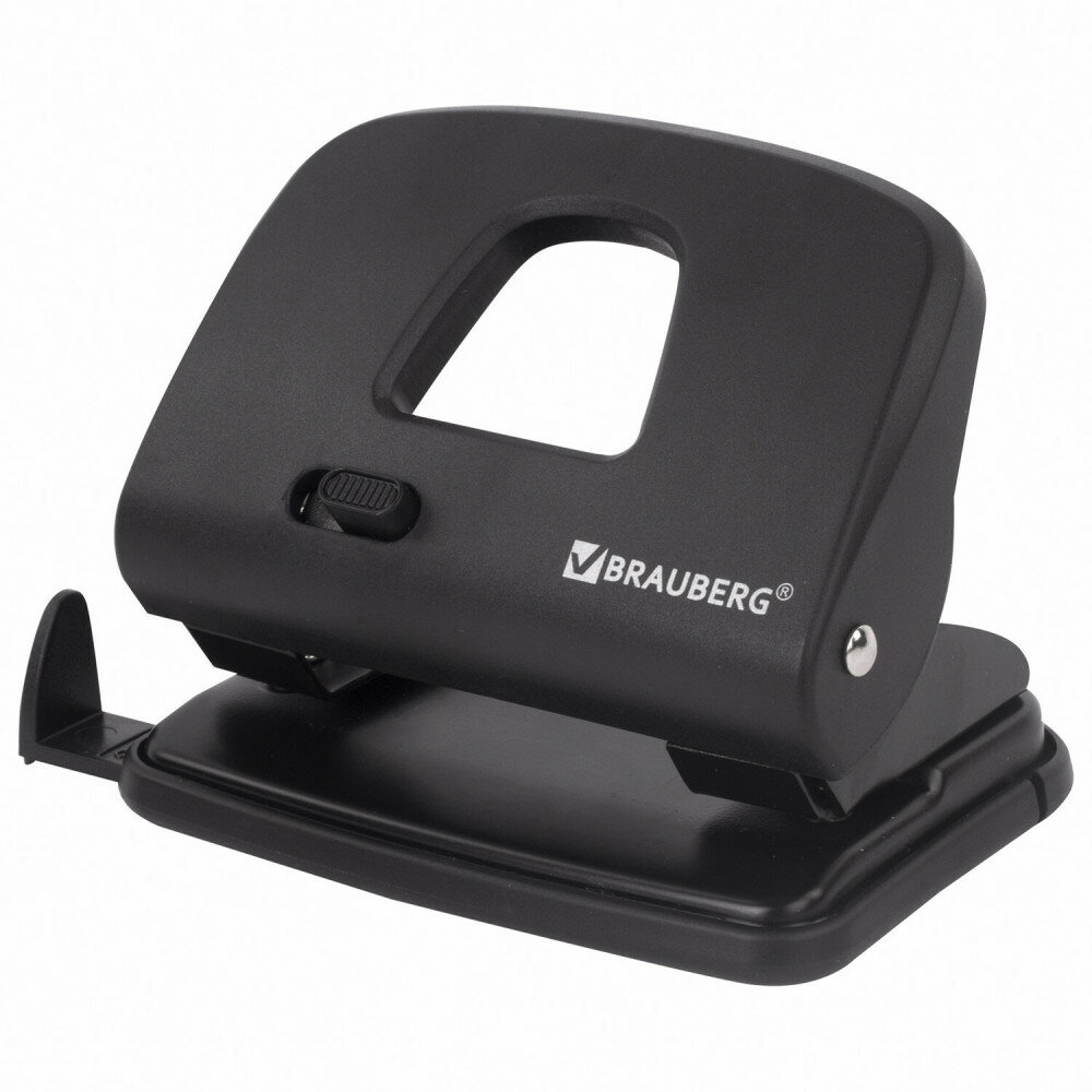 Дырокол BRAUBERG "SX-20", до 20 листов, черный, 229694, 1 шт