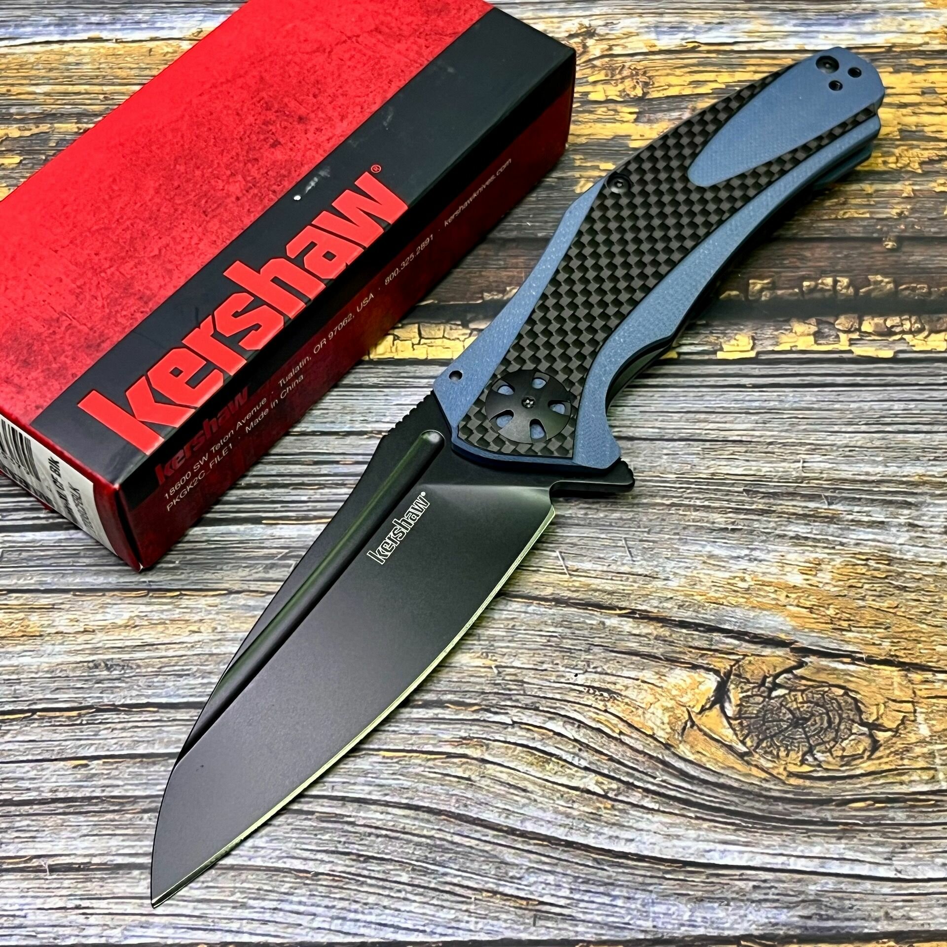 Нож складной Kershaw 7008CFBLK Natrix XL, Black Blade, Carbon Handle
