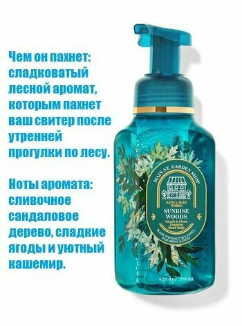 Bath and Body Works мыло пенка Sunrise Woods (259 мл)